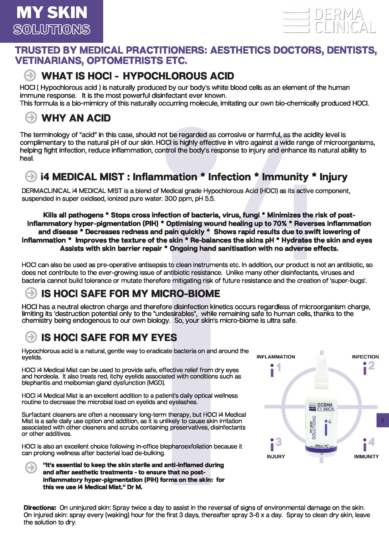 Dermaclinical Medical Mist i4 - Dot Milton